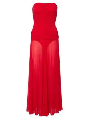 Magda Butrym Ruched Cocktail Dress - Red