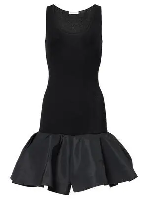 Nina Ricci Peplum Midi Dress - Black