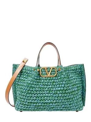 Valentino Garavani Vlogo Medium Tote Bag - Green