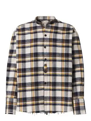 GREG LAUREN Plaid Cotton Shirt - Multicoloured