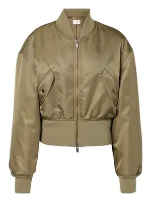 Saint Laurent Padded Bomber Jacket - Green