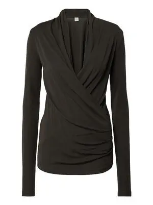 TOTEME Draped Jersey Top - Grey