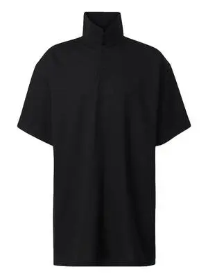Balenciaga Bb Garderobe Cotton Piqué Polo Shirt - Black