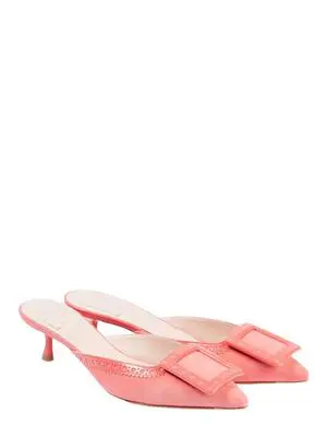 ROGER VIVIER Viv' In The City Mules - Pink