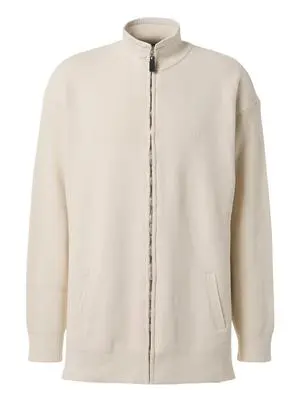 Balenciaga Logo Zip-up Cardigan - White
