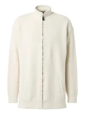 Balenciaga Logo Zip-up Cardigan - White