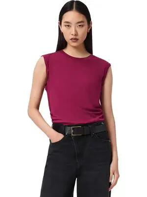 ALLSAINTS Sleeveless Ruched Tank Top - Pink
