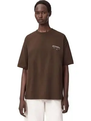 ALLSAINTS AllSaints Underground Etta Oversized T-Shirt Brown