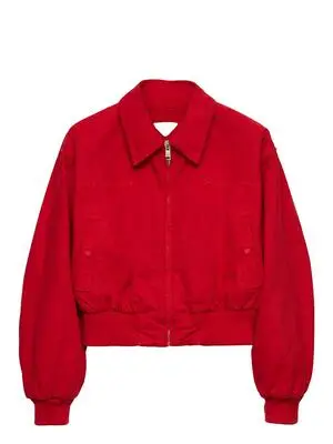 Prada Prada Canvas Bomber Jacket Rosso
