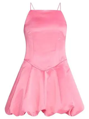 LoveShackFancy Jake Satin Mini Dress - Daydream Pink