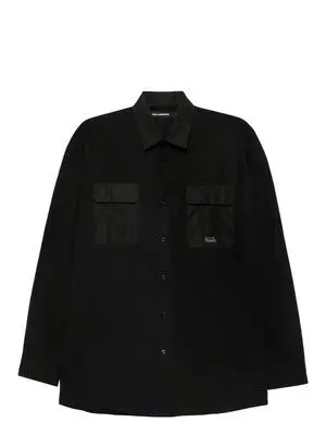 Karl Lagerfeld Logo-plaque Shirt - Black