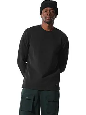 Alo Yoga Double Take Long Sleeve Crewneck Top - Black