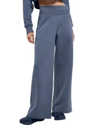 Alo Yoga Serenity Wide-Leg Sweatpants Bluestone
