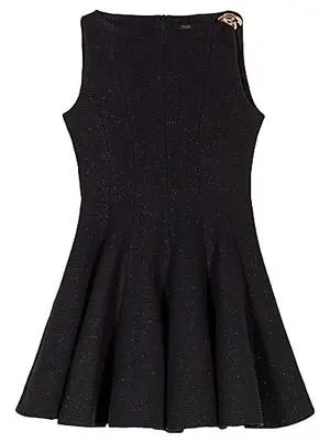 Maje Sleeveless Tweed Mini Dress - Noir / Gris