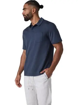 Vuori Short Sleeve Ponto Perforance Polo - Azure Heather