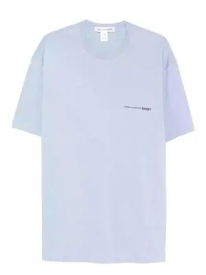 Comme Des Garçons Logo-print Cotton T-shirt Blue