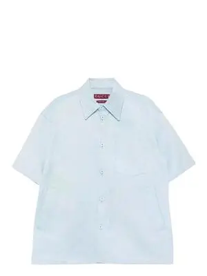 Gucci Gg Cotton Shirt - Blue