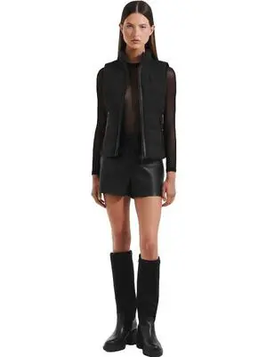 Rudsak Fitted Lightweight Down Puffer Vest - Black
