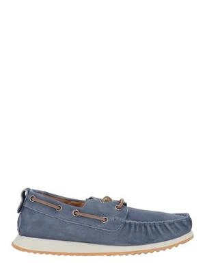 VOILE BLANCHE Voile Blanche Light Blue Suede Loafers