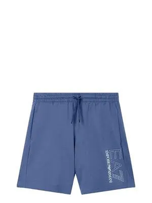 Emporio Armani Ea7 Pure Cotton Visibility Shorts - Blue
