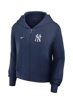Nike New York Yankees Mlb Full-zip Hoodie - Blue