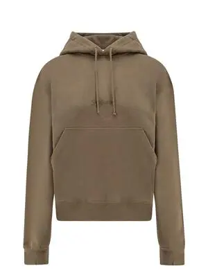 Saint Laurent Cotton Sweatshirt With Logo Embroidery - Grey