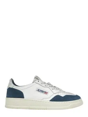 AUTRY Medalist Leather Low Top Sneakers - White/capri