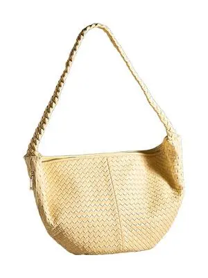 MELIE BIANCO Woven Crossbody Bag Light Yellow