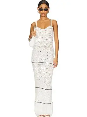 MORE TO COME Estella Maxi Dress - Ivory & Black