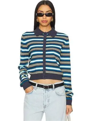 Lioness Awakening Cardigan - Navy Stripe