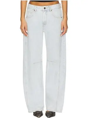 Lioness Renacida Jeans Low Rise Wide Leg Denim - Light Denim