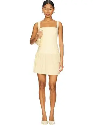 NOOKIE Desiree Square Neck Mini Dress - Lemon