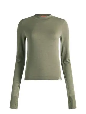 Nike Adv Base Layer Long Sleeve Top - Olive/volt