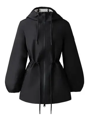 Mackage Hooded Rain Jacket - Black-trench