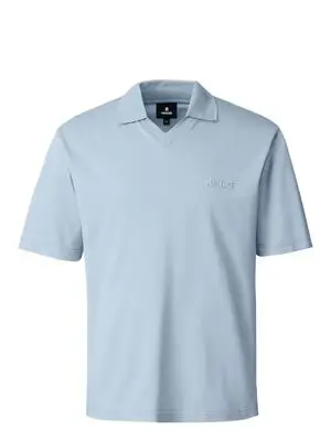 Mackage Marco Organic Cotton Polo Fog Blue