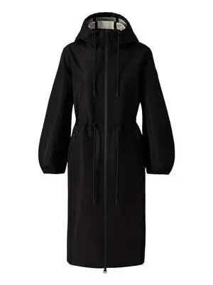 Mackage MEKELLE-Z Long Recycled Technical Rain Coat Black-trench