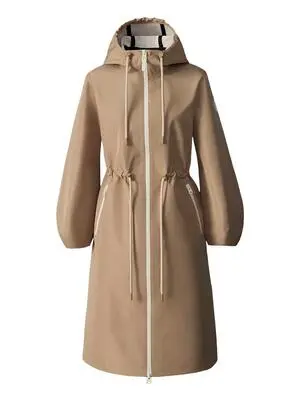 Mackage MEKELLE-Z Long Recycled Technical Rain Coat Light Camel-cream