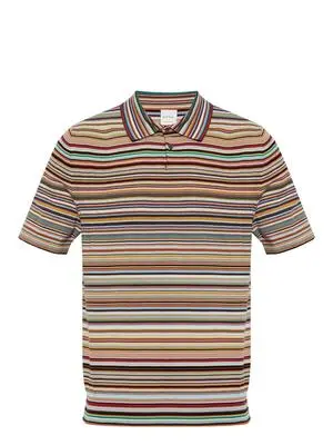 Paul Smith Striped Cotton Polo Shirt - Brown
