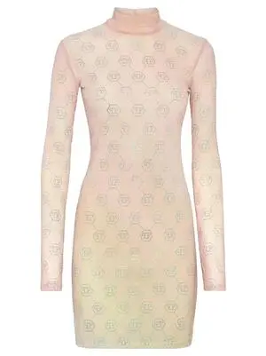 Philipp Plein Monogram Jersey Dress - Pink