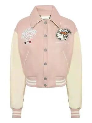 Philipp Plein College Bomber Jacket - Pink
