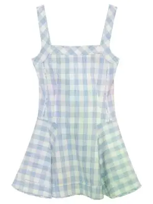 Simkhai Hannalie Gingham Dress - Blue