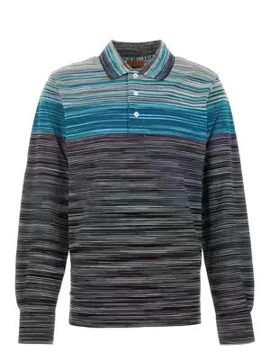 Missoni Piqué-weave Polo Shirt - Blue