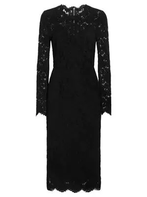 DOLCE & GABBANA Dolce & Gabbana Long Sleeve Floral Lace Dress