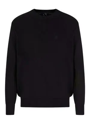 Armani Exchange Logo-embroidered Sweater - Black
