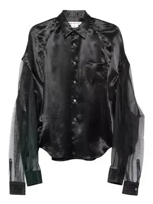 Comme Des Garçons Satin Shirt - Black