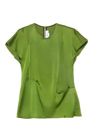 Victoria Beckham Pleat-detail Top - Green