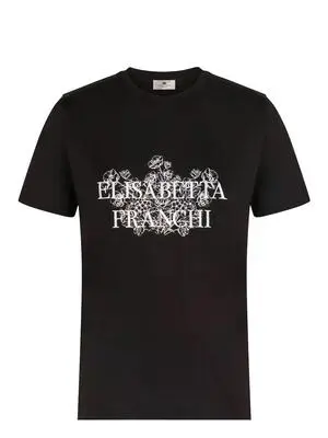 Elisabetta Franchi Logo T-shirt - Black