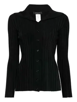 Fabiana Filippi Ribbed-knit Cardigan - Black