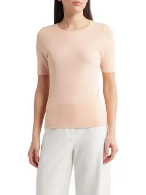 TAHARI ASL Tahari ASL Short Sleeve Sweater Parfait