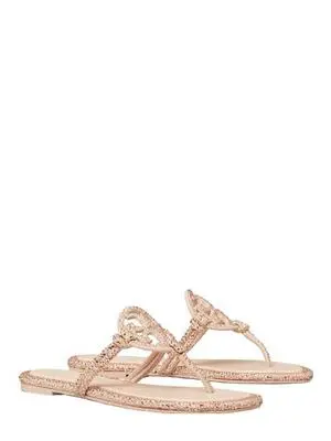 Tory Burch Miller Knotted Crystal Flip Flop - Rose Pink